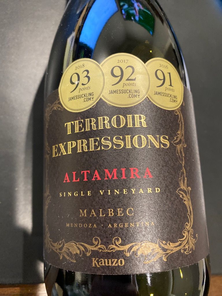 2018 Kauzo Malbec Terroir Expressions Single Vineyard Altamira ...