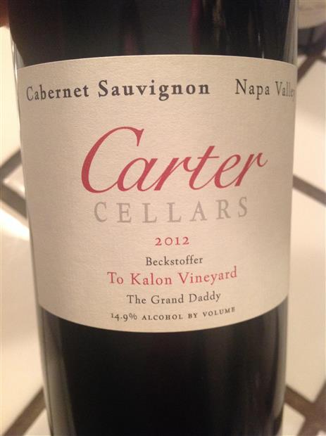 2012 Carter Cellars Cabernet Sauvignon The Grand Daddy Beckstoffer To ...