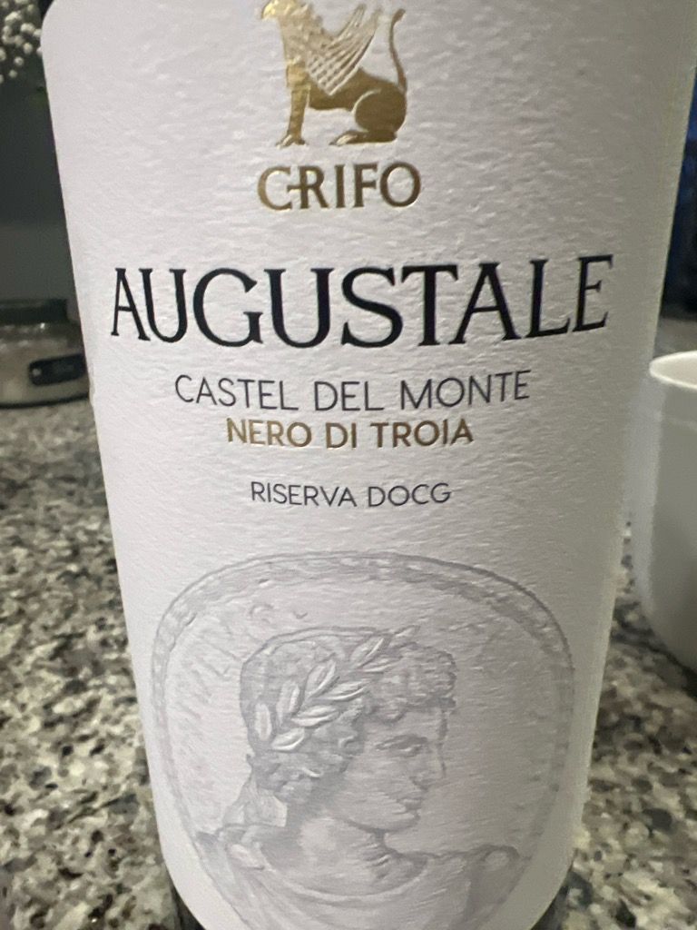 2017 Crifo Castel del Monte Nero di Troia Riserva Augustale, Italy ...