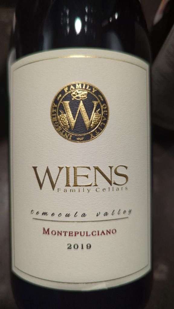 2019 Wiens Family Cellars Montepulciano, USA, California, South Coast, Temecula Valley ...