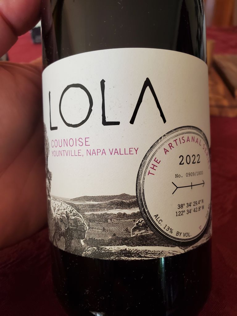 2022 Lola Counoise The Artisanal Series, USA, California, Napa Valley ...