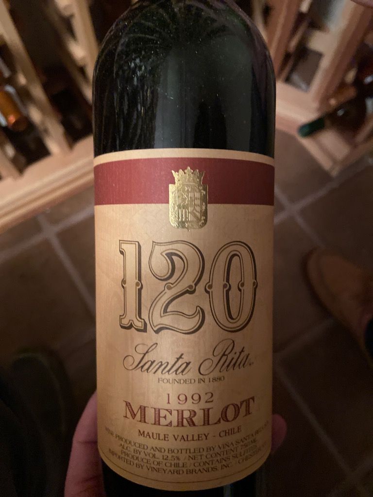 1992 Viña Santa Rita Merlot 120, Chile, Central Valley - CellarTracker