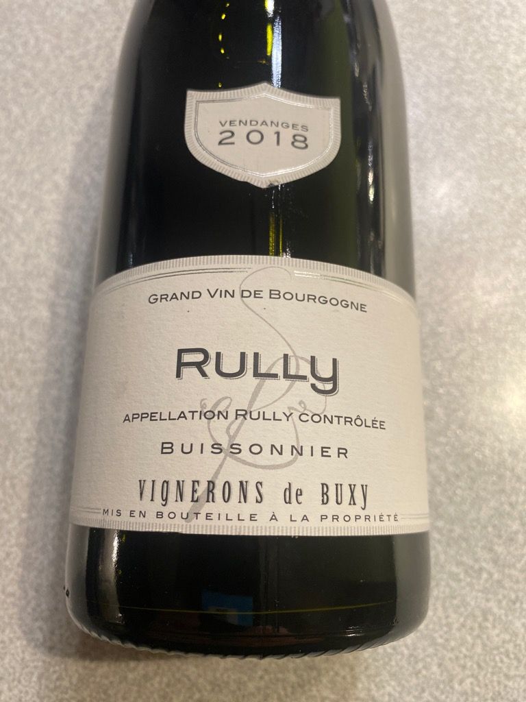 2018 Vignerons de Buxy Rully Buissonnier, France, Burgundy, Côte ...