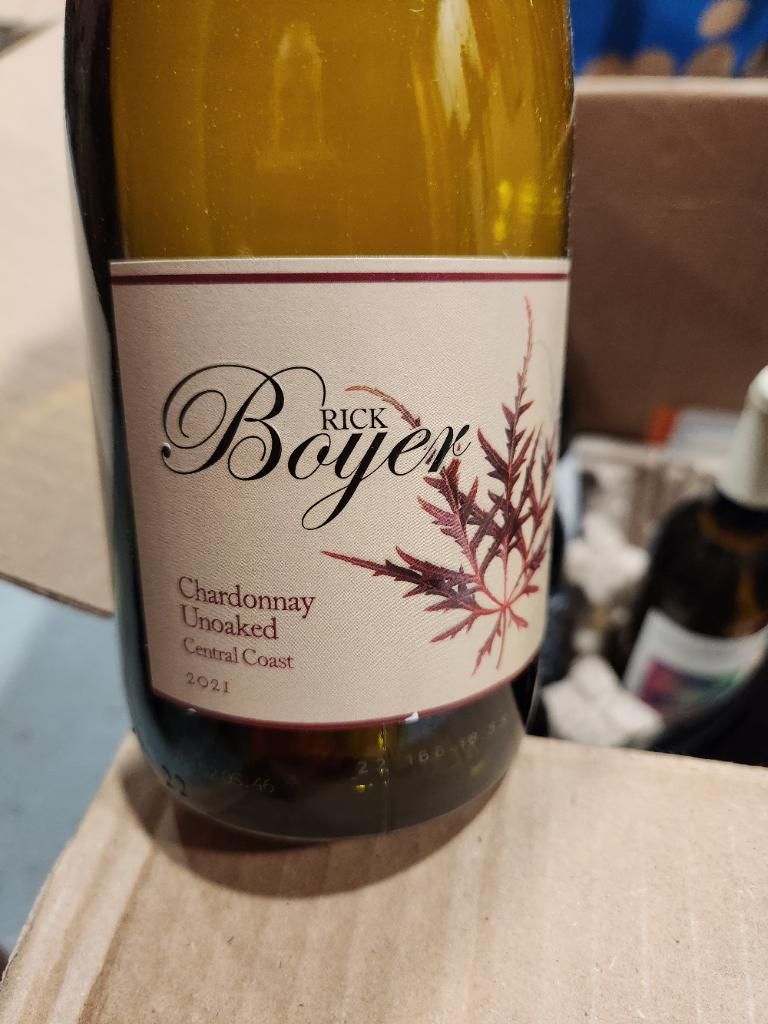 2021 Rick Boyer Unoaked Chardonnay, USA, California, Central Coast ...