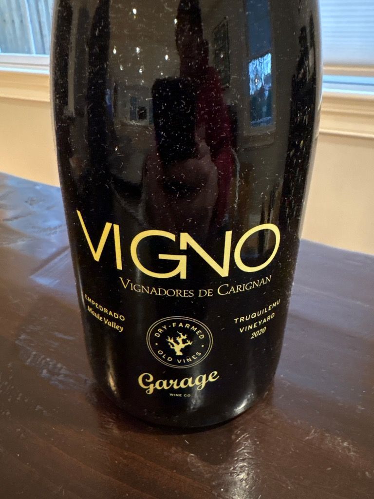 2020 Garage Wine Co. Carignan Vigno Truquilemu Vineyard, Chile, Maule ...