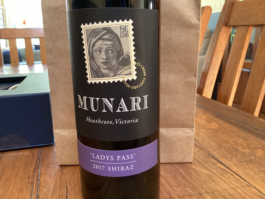 2017 Munari Shiraz Lady's Pass, Australia, Victoria, Central Victoria ...