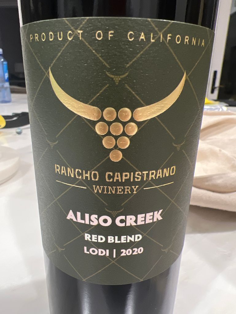 2020 Rancho Capistrano Winery Aliso Creek Meritage, USA, California ...