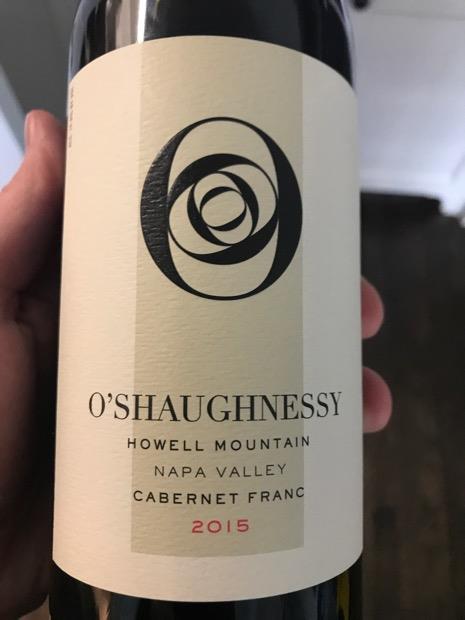 2021 O'Shaughnessy Cabernet Franc Howell Mountain, USA, California ...