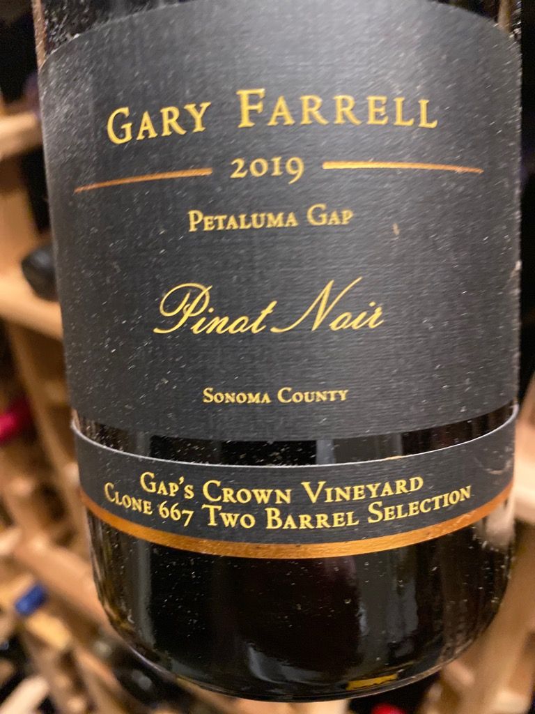 2019 Gary Farrell Pinot Noir Clone 667 Two Barrel Selection Gap's Crown ...