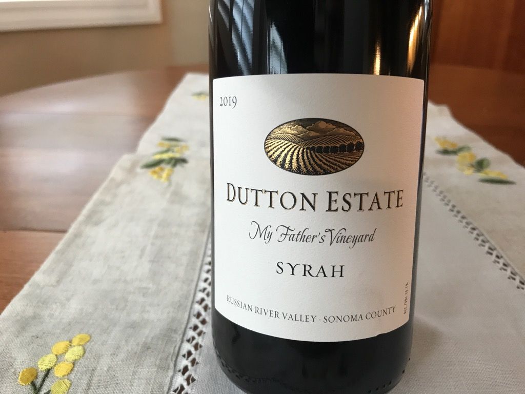 2019 Dutton Estate Syrah Dutton Ranch My Father's Vineyard, USA ...