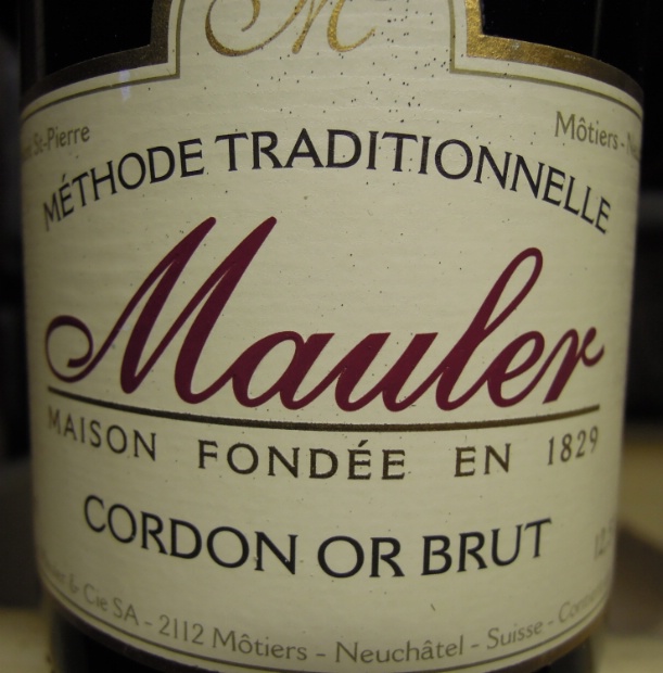 NV Mauler Cordon Or Brut, Switzerland, Three Lakes, Neuchâtel ...