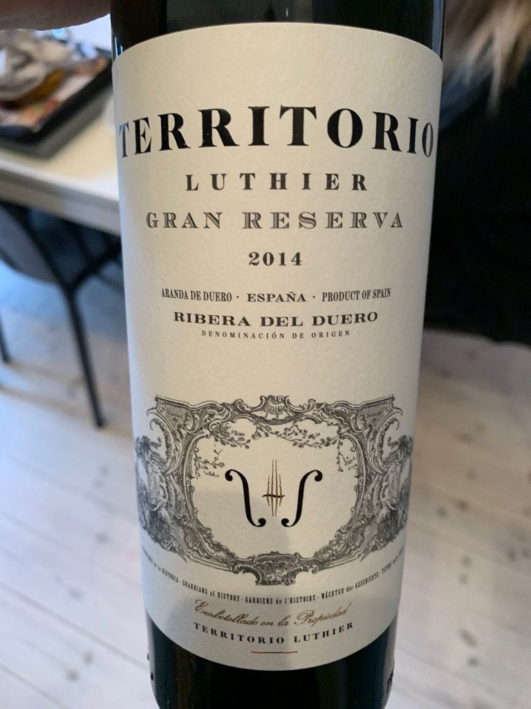 2013 Territorio Luthier Ribera del Duero Luthier Gran Reserva, Spain ...