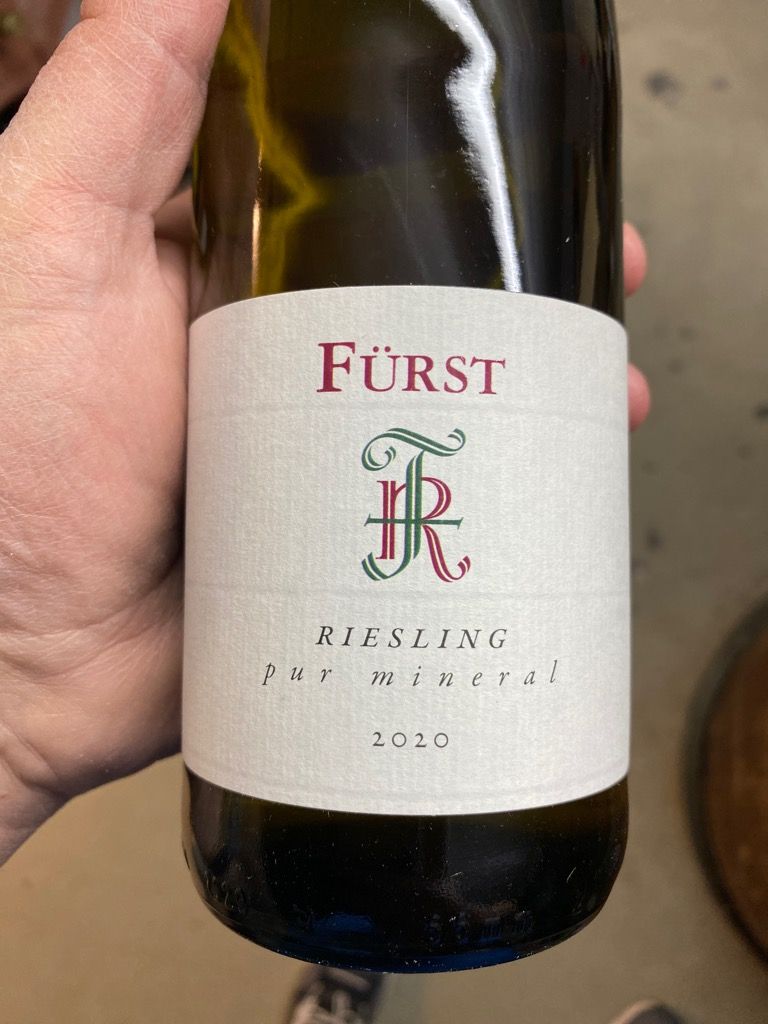 2022 Rudolf Fürst Riesling Trocken "pur mineral", Germany, Franken ...