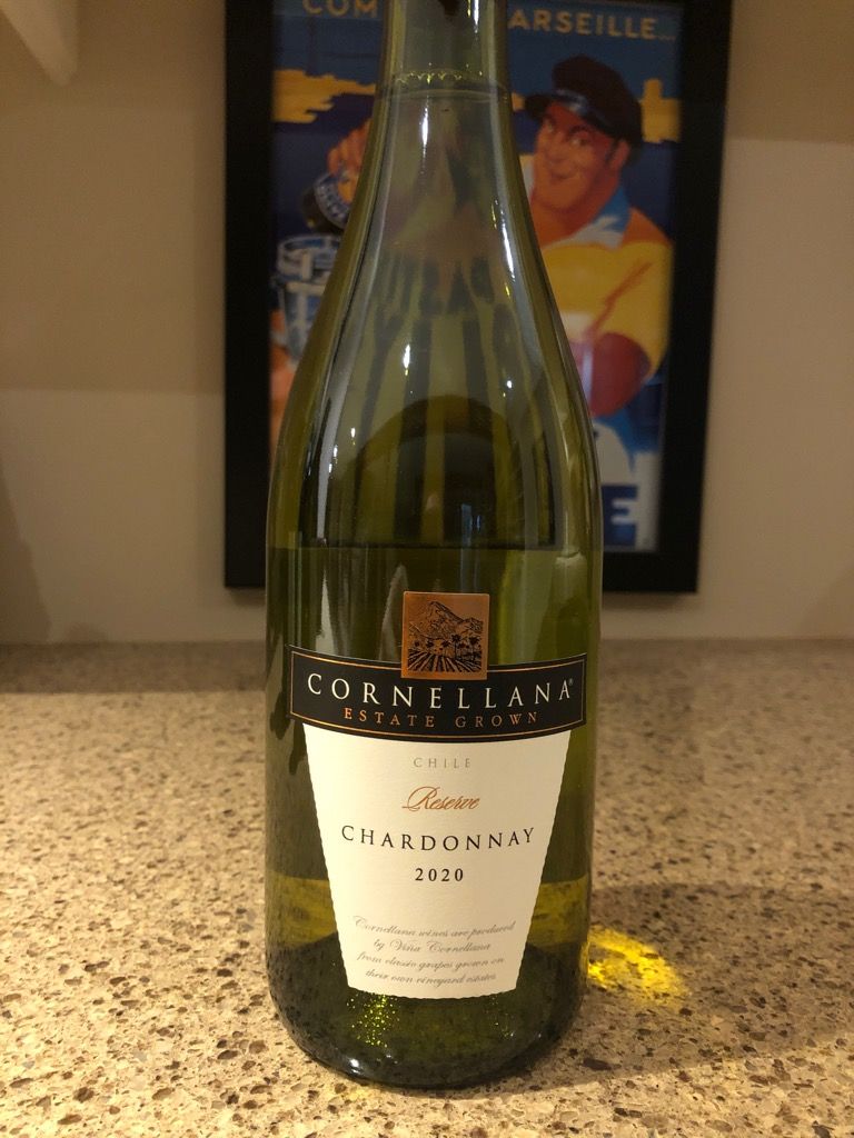 2021 Cornellana Chardonnay Reserva, Chile, Rapel Valley, Cachapoal ...