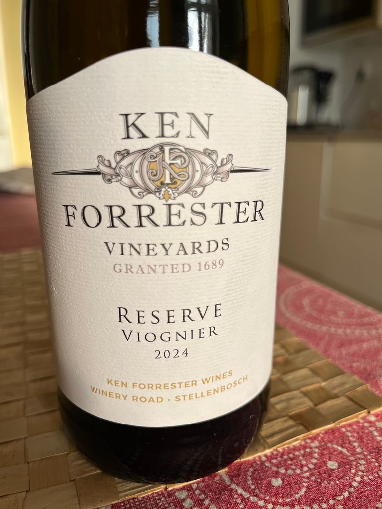 2024 Ken Forrester Viognier Reserve, South Africa, Coastal Region ...