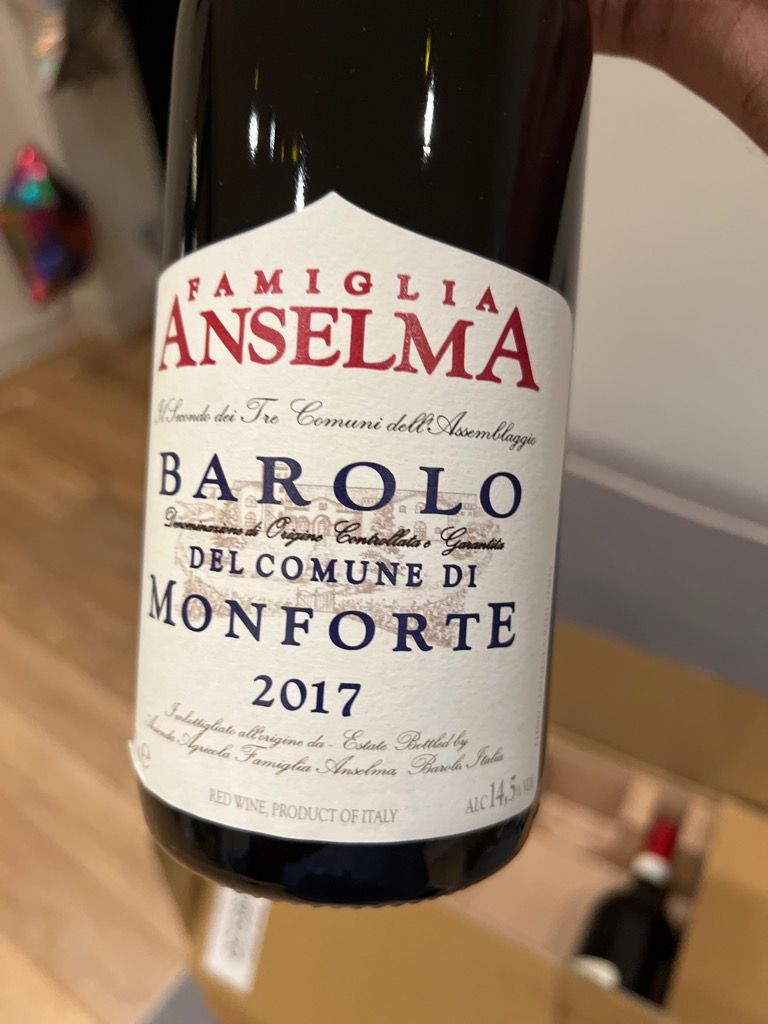 2017 Famiglia Anselma Barolo Le Comune di Monforte, Italy, Piedmont ...