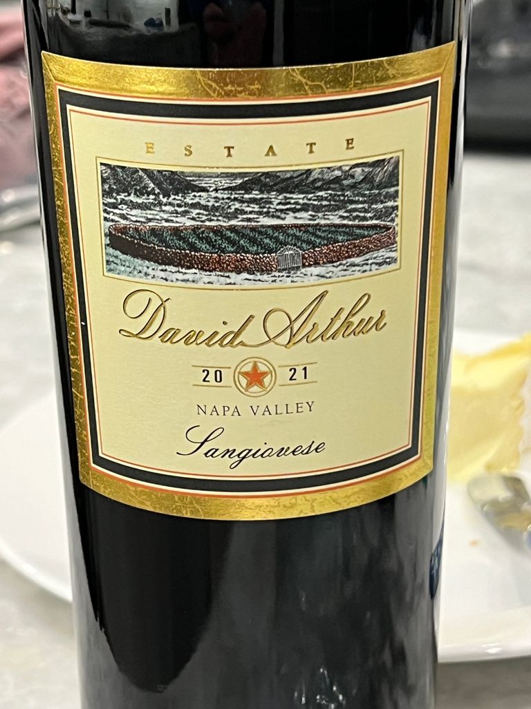2021 David Arthur Sangiovese, USA, California, Napa Valley, Rutherford ...