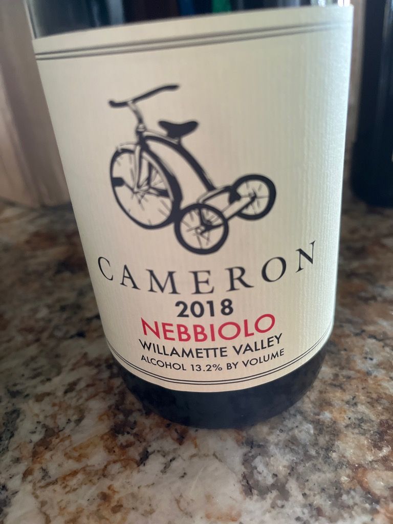 2018 Cameron Nebbiolo, USA, Oregon, Willamette Valley - CellarTracker