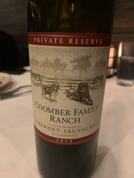 2011 Coomber Family Ranch Cabernet Sauvignon Private Reserve, USA ...