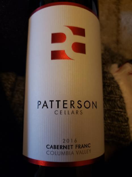 2016 Patterson Cellars Cabernet Franc Ciel du Cheval Vineyard Red ...