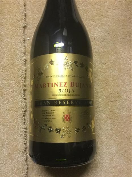 2009 Martinez Bujanda Rioja Gran Reserva, Spain, La Rioja, Rioja ...