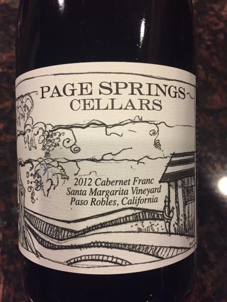 2021 Page Springs Cellars Cabernet Franc Santa Margarita, USA ...