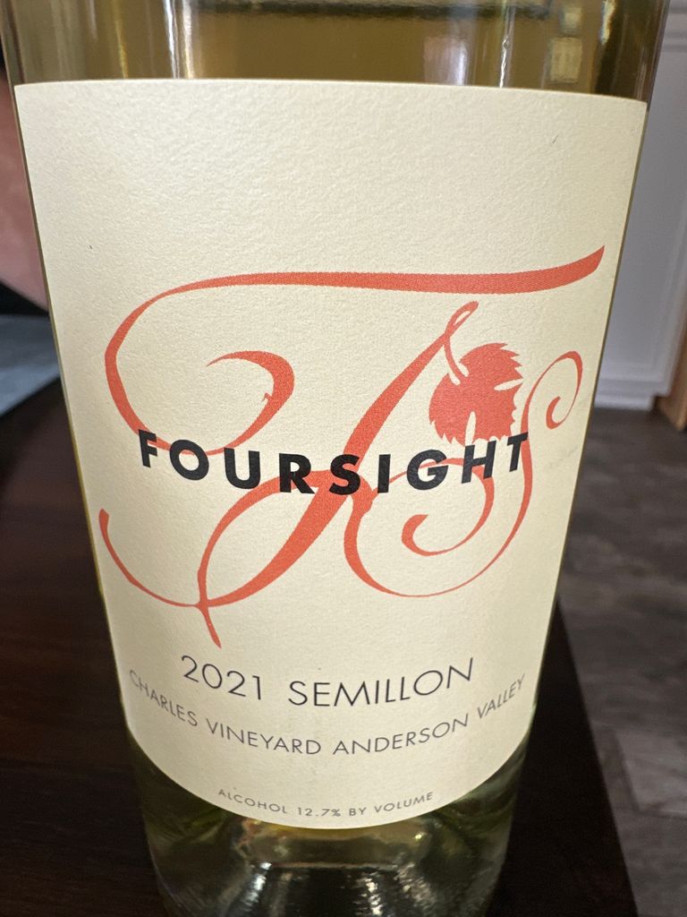 2022 Foursight Sémillon Charles Vineyard, USA, California, North Coast ...