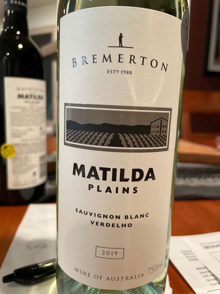 2021 Bremerton Sauvignon Blanc/Verdelho Matilda Plains, Australia ...