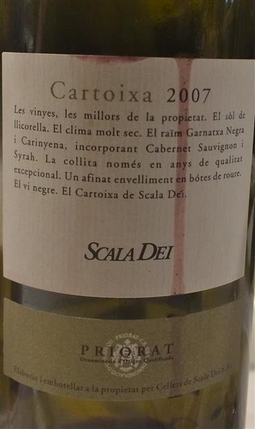 2007 Cellers de Scala Dei Priorat Cartoixa, Spain, Catalunya, Priorat ...