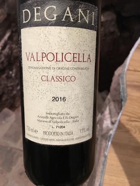 2019 Degani Valpolicella Classico, Italy, Veneto, Valpolicella ...