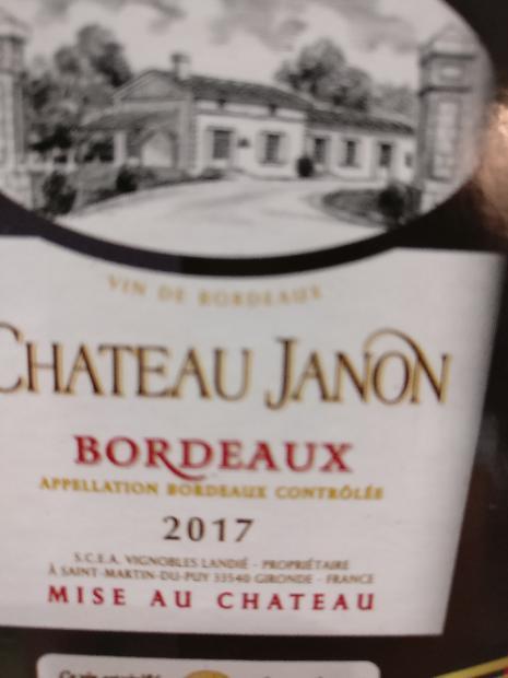 2017 Château Janon, France, Bordeaux - CellarTracker