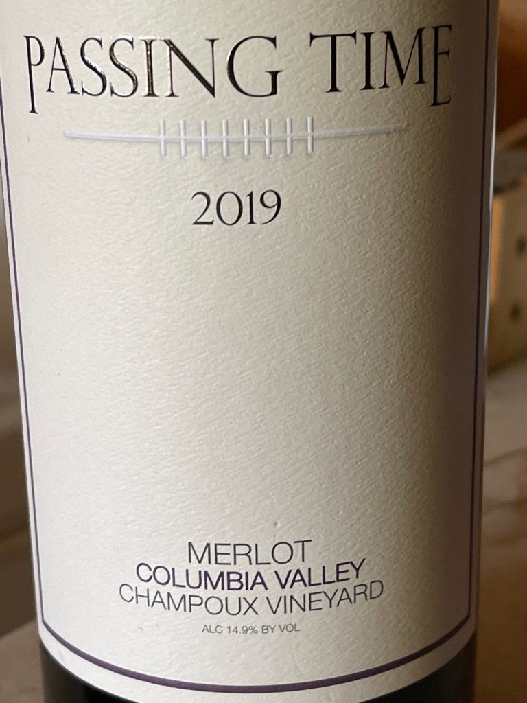 2019 Passing Time Merlot Champoux Vineyard, USA, Washington, Columbia ...