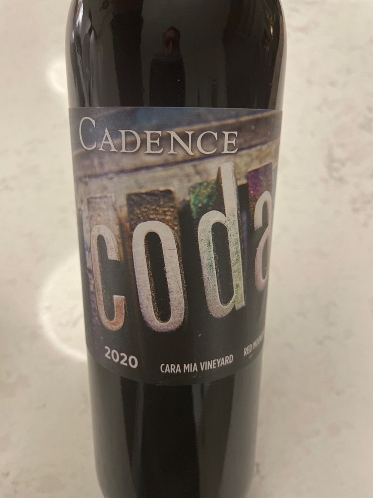 2020 Cadence Coda Cara Mia Vineyard, USA, Washington, Columbia Valley ...