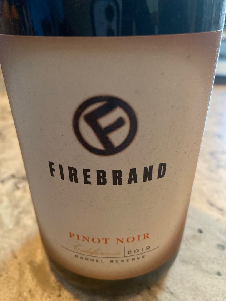 2020 Firebrand Wines Pinot Noir Barrel Reserve, USA, California ...