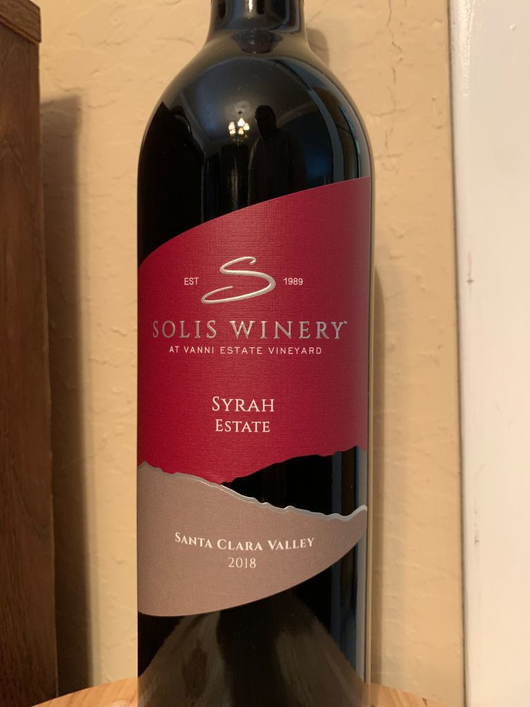 2018 Solis Winery Syrah, USA, California, Central Coast, Santa Clara ...