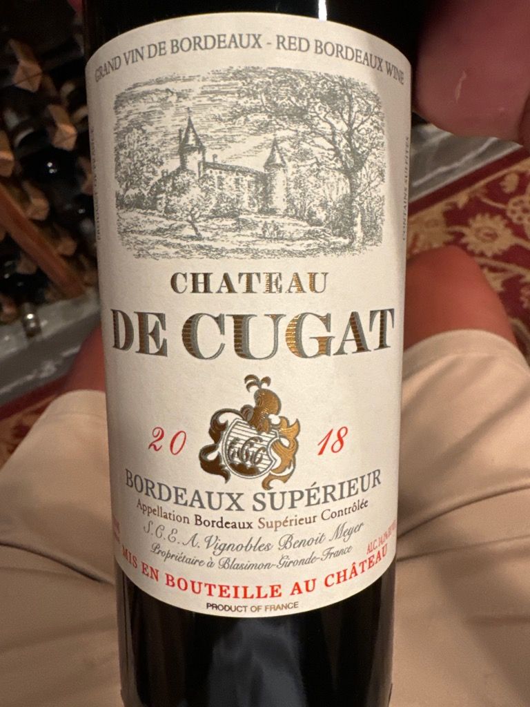 2018 Château de Cugat, France, Bordeaux, Bordeaux Supérieur - CellarTracker