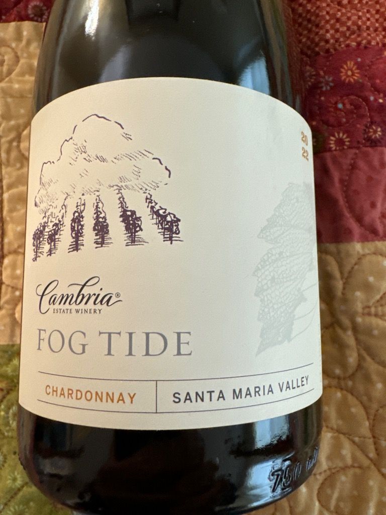 2022 Cambria Chardonnay Fog Tide, USA, California, Central Coast, Santa ...
