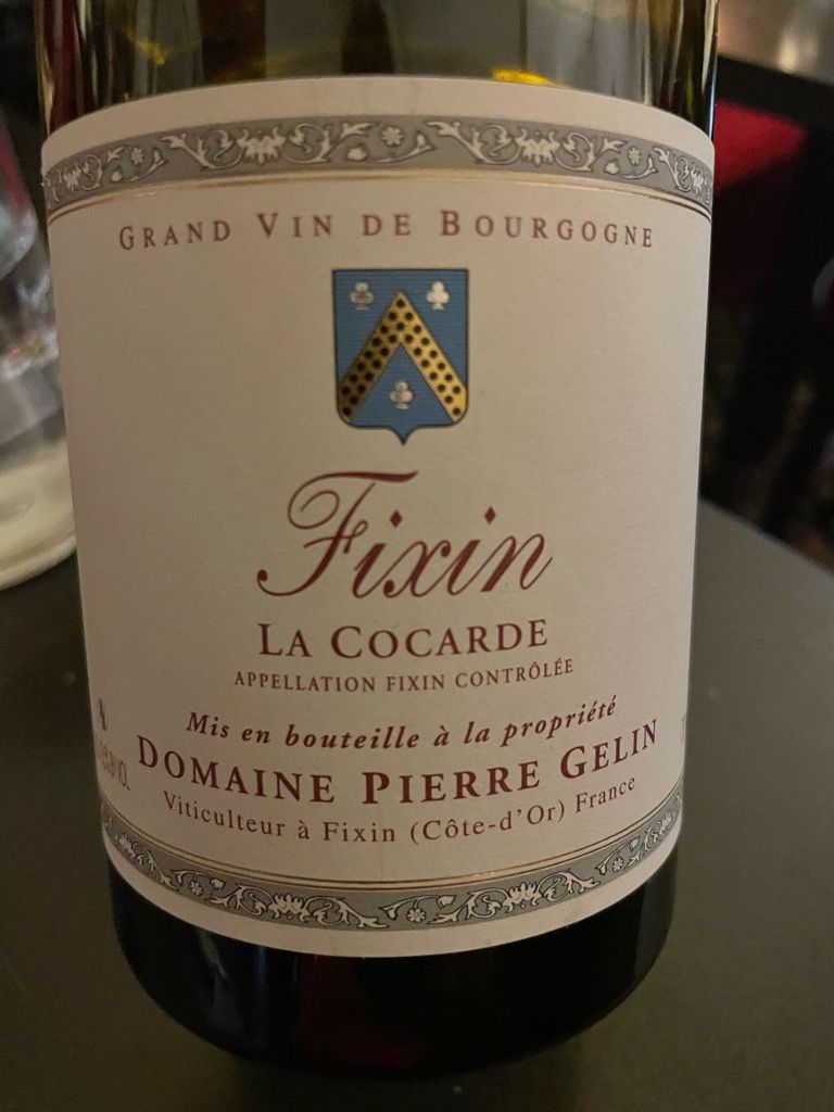 2018 Domaine Pierre Gelin Fixin La Cocarde, France, Burgundy, Côte de ...