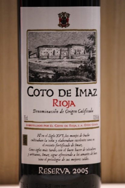 2005 Bodegas El Coto Rioja Coto de Imaz Reserva, Spain, La Rioja, Rioja ...