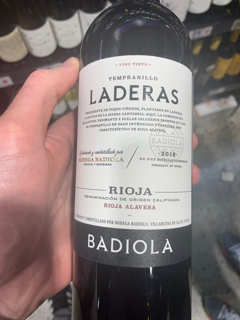 2021 Badiola Tempranillo Rioja Laderas, Spain, La Rioja, La Rioja ...