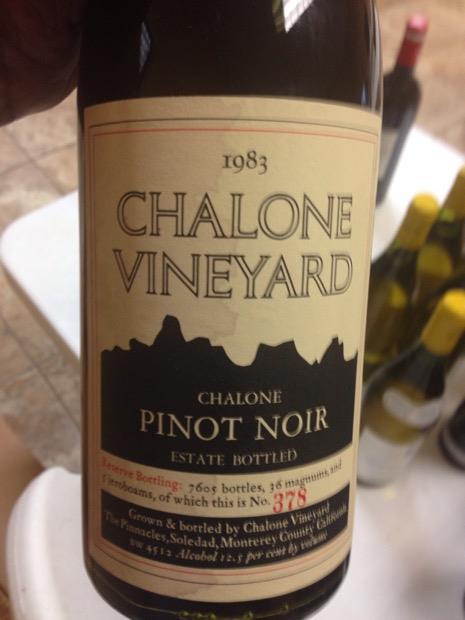 1983 Chalone Vineyard Pinot Noir, USA, California, Central Coast ...