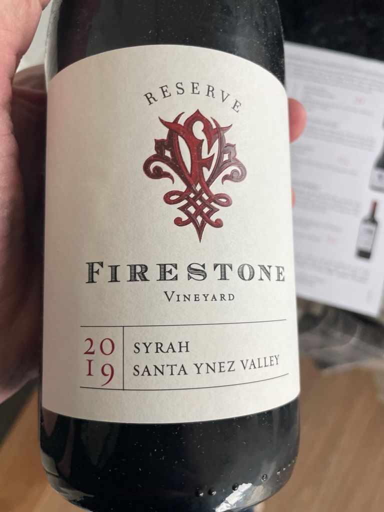 2021 Firestone Vineyard Syrah Reserve, USA, California, Central Coast ...