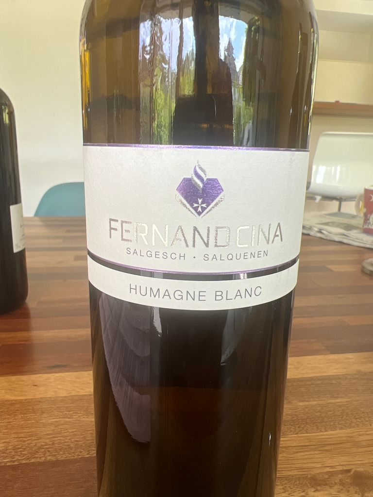 2021 Fernand Cina Humagne Blanc, Switzerland, Valais, Salgesch ...