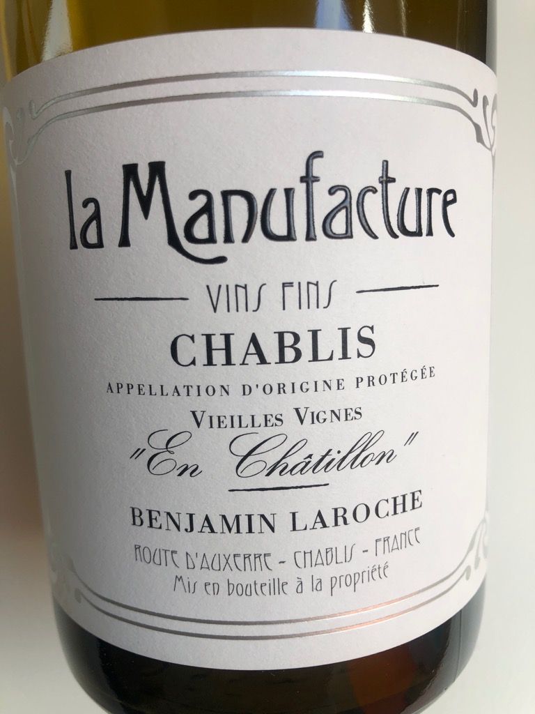 2020 Benjamin Laroche Chablis Vieilles Vignes La Manufacture En ...
