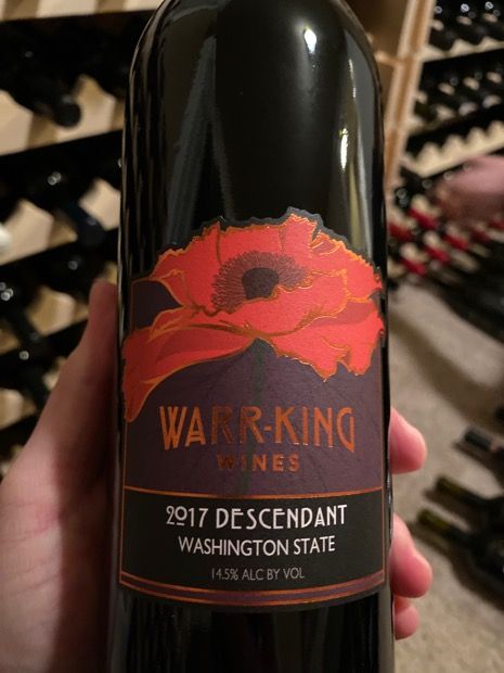 2017 Warr-King Wines Descendant, USA, Washington, Columbia Valley ...