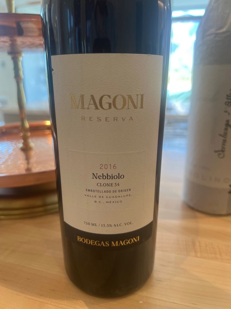 2016 Bodegas Magoni Reserva Nebbiolo Clone 34, Mexico, Baja California ...