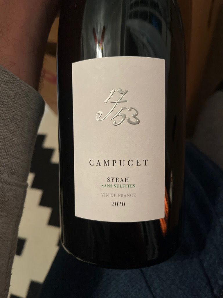 2022 Château de Campuget Costières-de-Nîmes 1753 Syrah sans sulfites ...