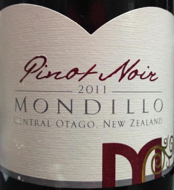 2011 Mondillo Pinot Noir Mondillo Vineyard, New Zealand, South Island ...