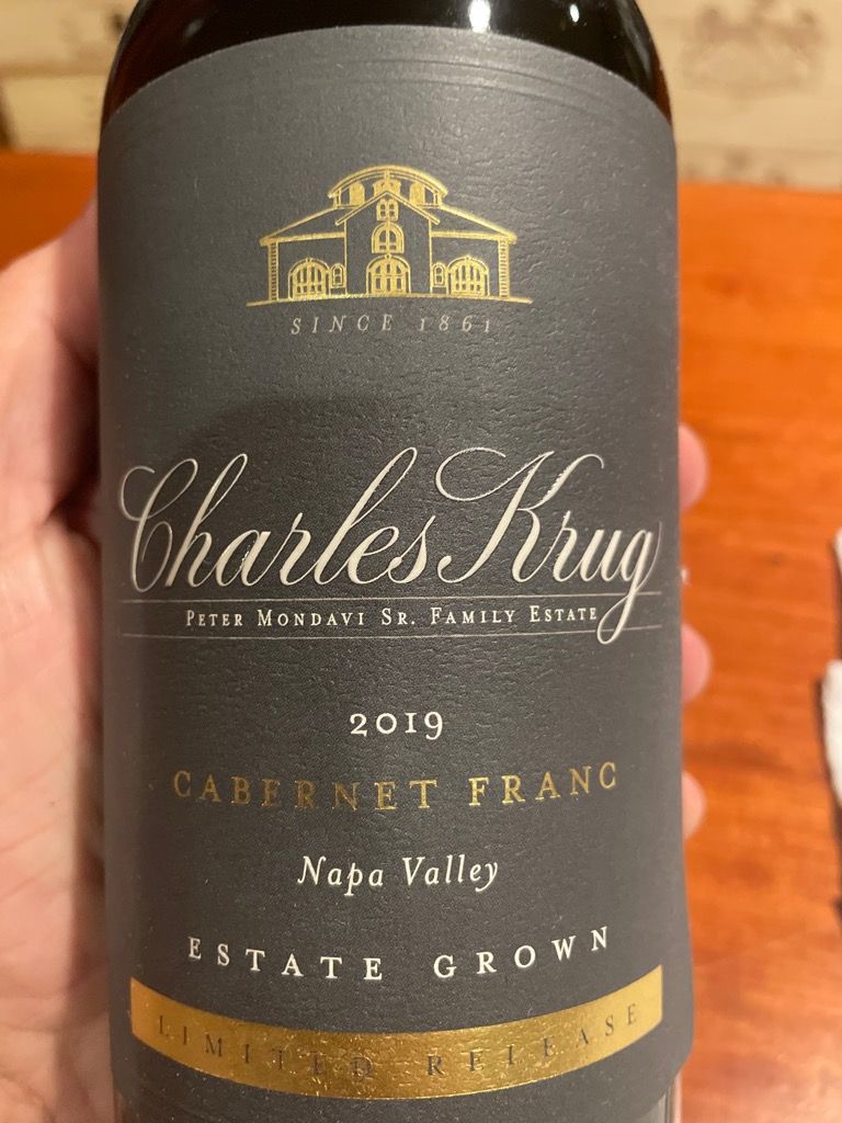 2019 Charles Krug Winery (Peter Mondavi Family) Cabernet Franc Limited ...