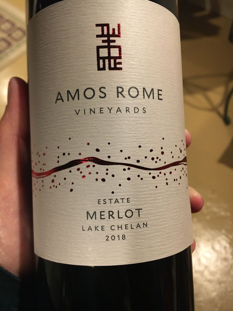 2018 Amos Rome Vineyards Merlot, USA, Washington, Columbia Valley, Lake ...